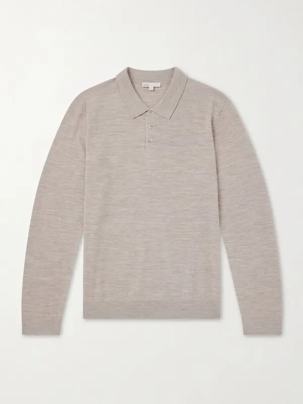 Onia Merino Wool Polo Sweater