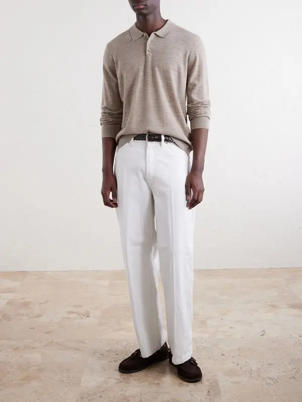 Onia Merino Wool Polo Sweater