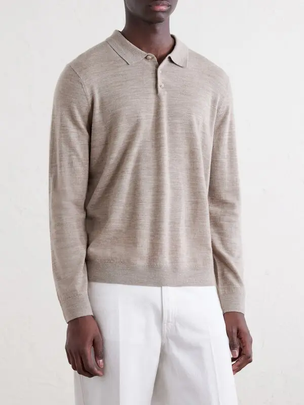 Onia Merino Wool Polo Sweater