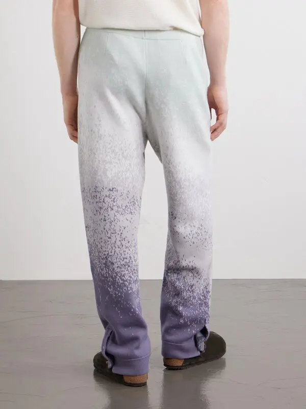 GOD'S TRUE CASHMERE Ombré Straight-leg Cashmere Trousers
