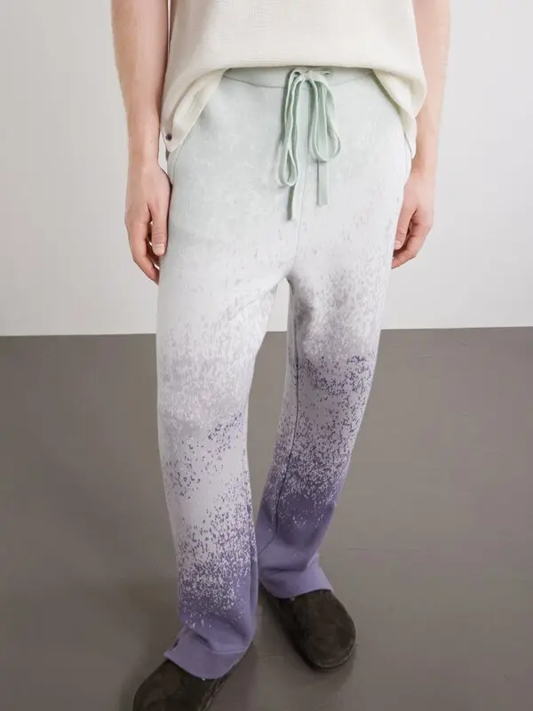 GOD'S TRUE CASHMERE Ombré Straight-leg Cashmere Trousers