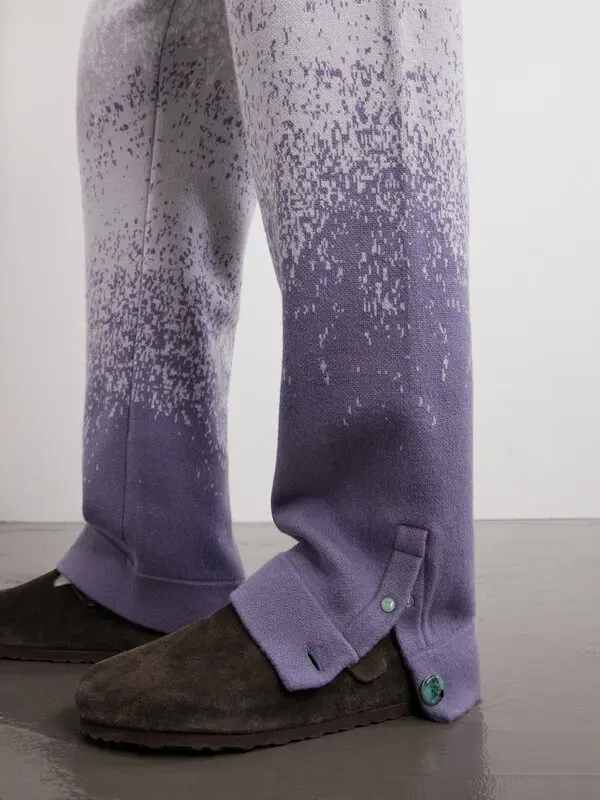 GOD'S TRUE CASHMERE Ombré Straight-leg Cashmere Trousers