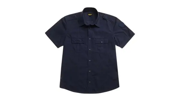 BLAUER. Militarystyle Short Sleeve Shirt