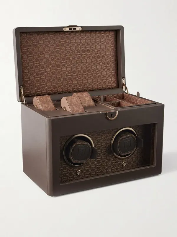 Wolf Earth Double Watch Winder - Brown