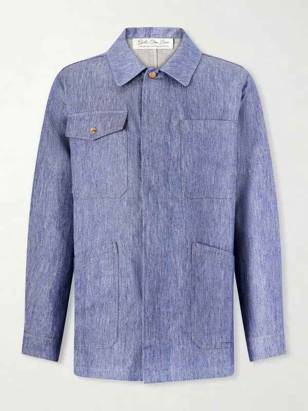 GOD'S TRUE CASHMERE Linen Blouson Jacket