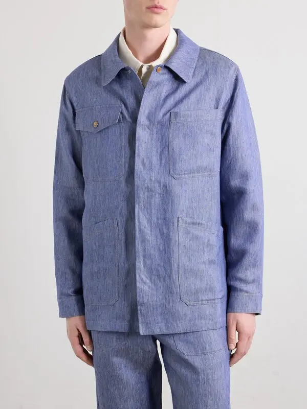 GOD'S TRUE CASHMERE Linen Blouson Jacket