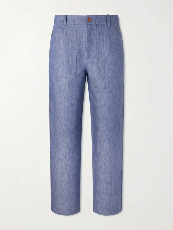 GOD'S TRUE CASHMERE Wide-leg Linen Trousers