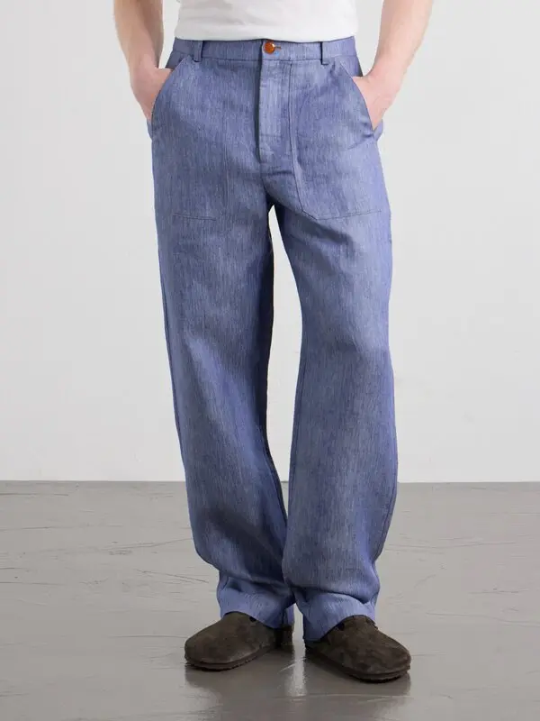 GOD'S TRUE CASHMERE Wide-leg Linen Trousers