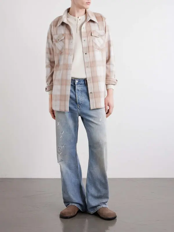 GOD'S TRUE CASHMERE Checked Cashmere Shirt