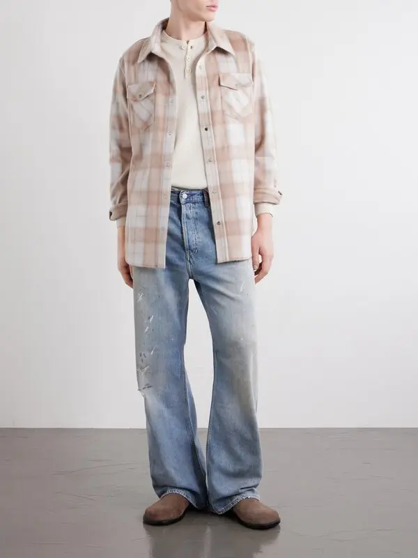 GOD'S TRUE CASHMERE Checked Cashmere Shirt
