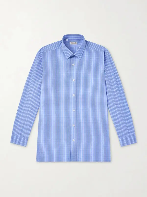 Charvet Checked Cotton-poplin Shirt