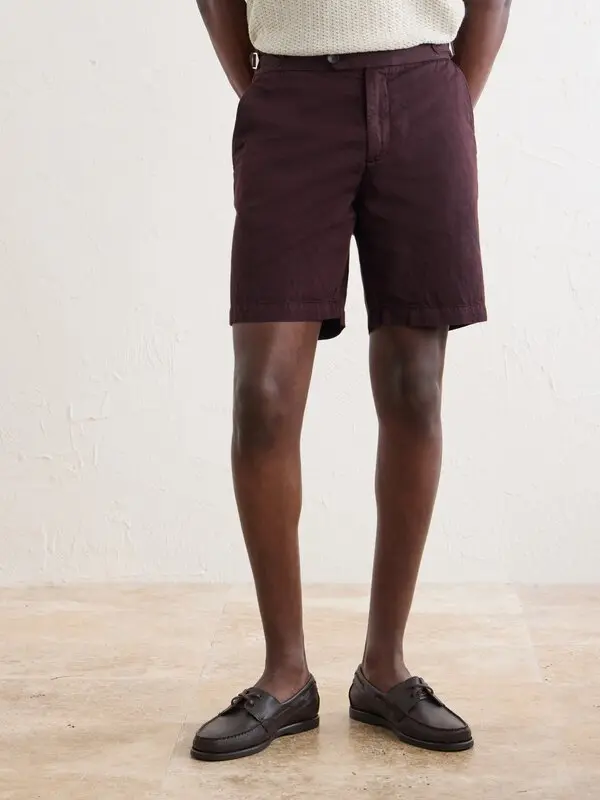 Mr P. Straight-leg Cotton And Linen-blend Bermuda Shorts
