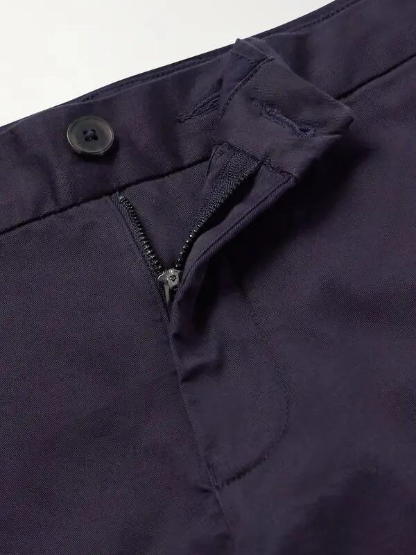Zegna Oasi Straight-leg Linen Shorts - Blue