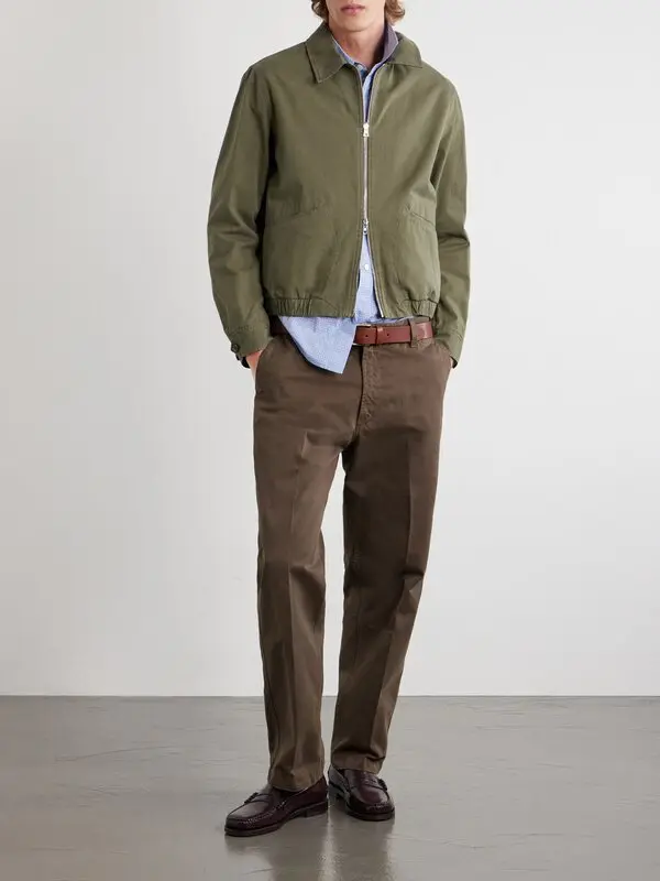 DRAKE'S Cotton Reversible Blouson Jacket
