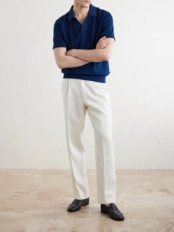 Oliver Peoples Westcott Open-collar Organic Cotton Polo Shirt