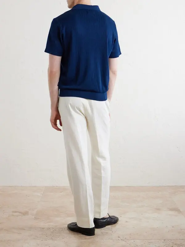 Oliver Peoples Westcott Open-collar Organic Cotton Polo Shirt