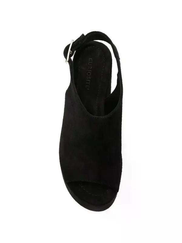 CURIOSITÈ Suede Finish Platform Sandals