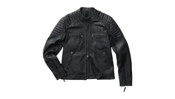 BLAUER. Crossland Traforato Leather Jacket
