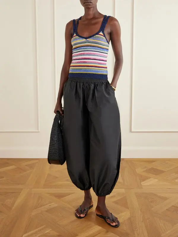 Suzie Kondi Toula" Striped Cashmere Tank Top