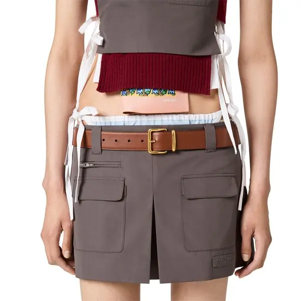 Miu Miu Poplin Miniskirt