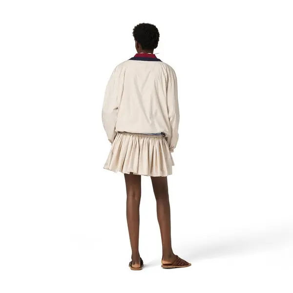 Miu Miu Technical Pongé Sweatshirt With Jacquard Logo