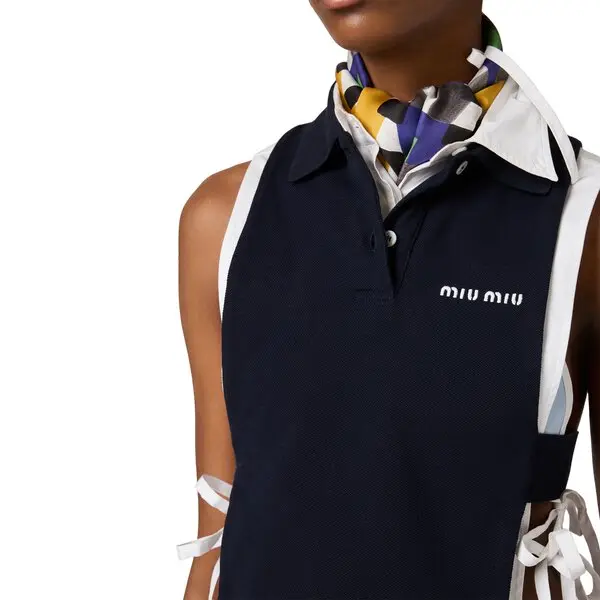 Miu Miu Piqué Polo Vest