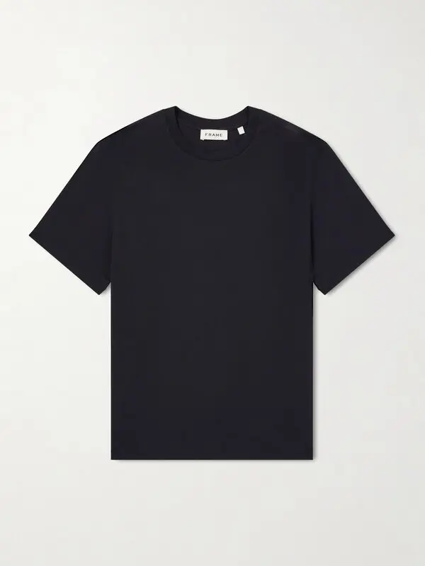 FRAME Supima Cotton-jersey T-shirt - Black