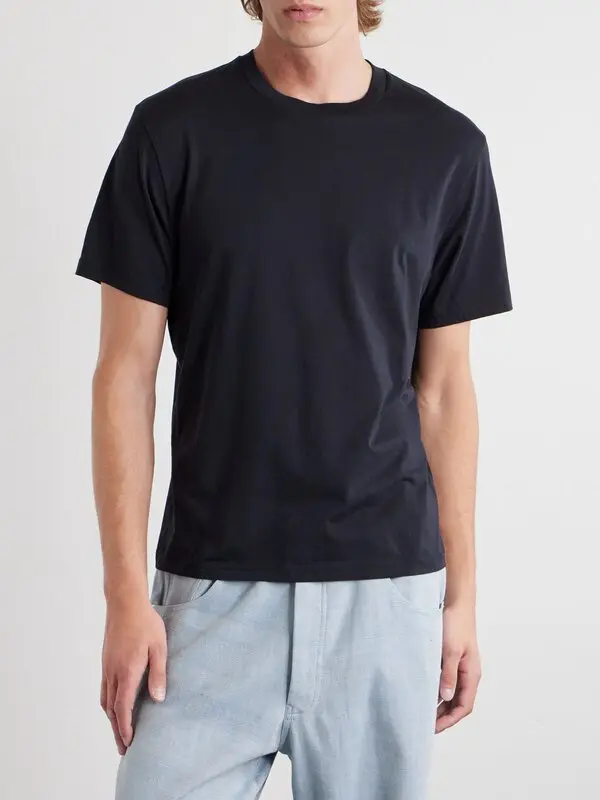 FRAME Supima Cotton-jersey T-shirt - Black