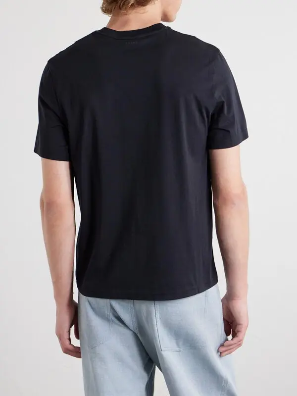 FRAME Supima Cotton-jersey T-shirt - Black
