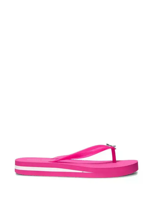 Michael Kors Posie Logo Plaque Flip-flops - Pink
