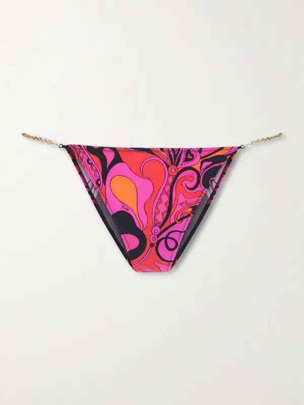 Emilio Pucci Printed Bikini Briefs - Pink