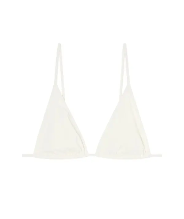 RIVAGE Jamie Triangle Bikini Top - White