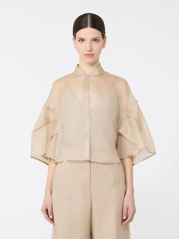 Max Mara Silk Organza Cape