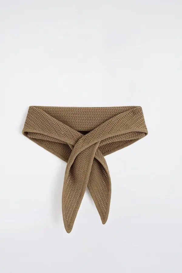 Cos Open-knit Neck Scarf - Green