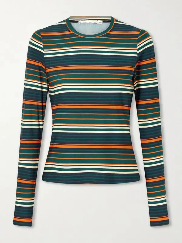 Proenza Schouler White Label Mae" Striped Long Sleeve T-shirt