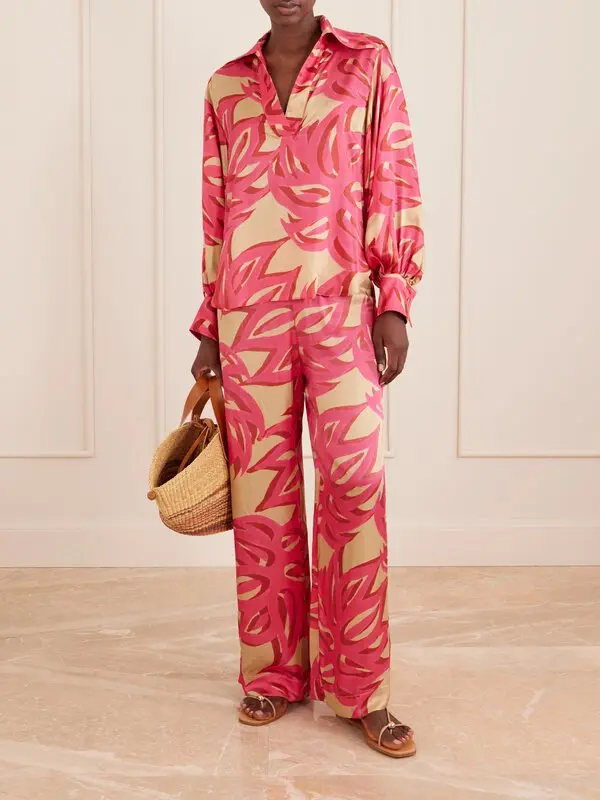 Themis Z Ismene Wide-leg Silk-blend Pants