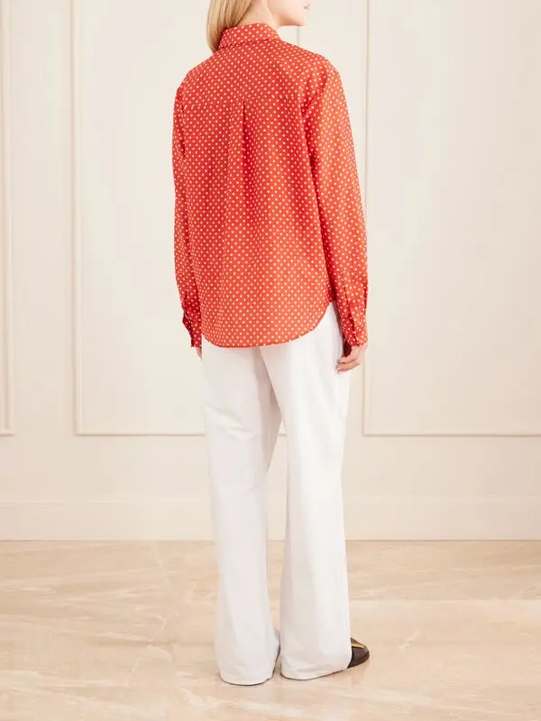Matteau Polka Dot Organic Cotton Blend Shirt