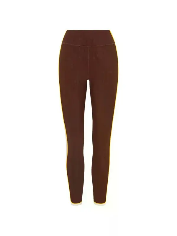 The Upside Rhythm Side-stripe Leggings - Brown
