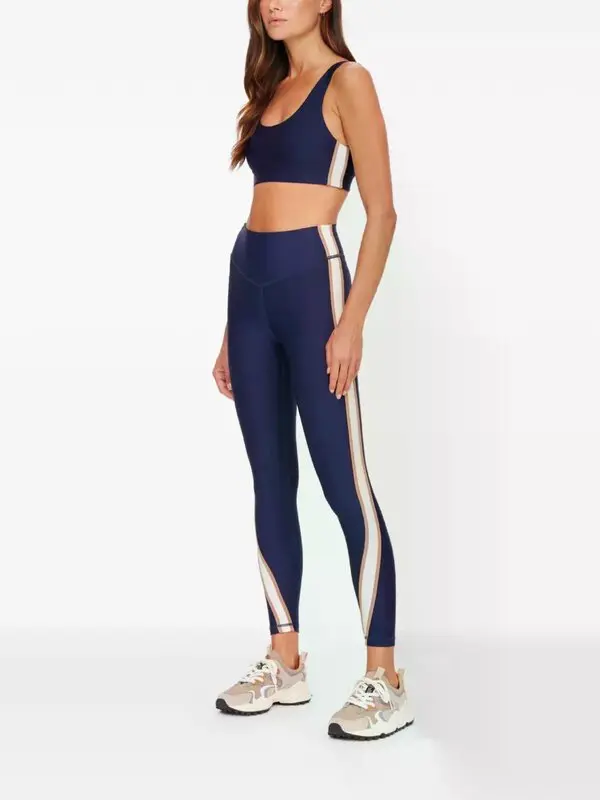 The Upside Toscan Harley Side-stripe Sports Bra - Blue