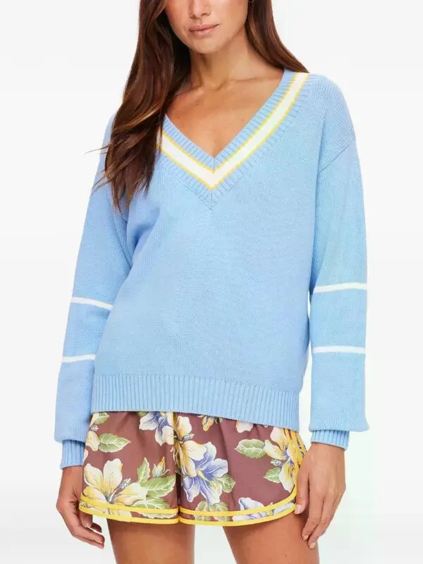 The Upside Josette V-neck Sweater - Blue