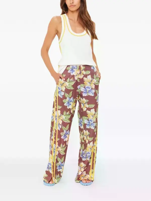 The Upside Isla Juliet Floral Track Pants - Brown