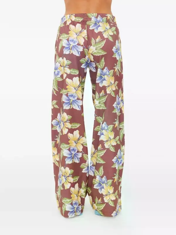 The Upside Isla Juliet Floral Track Pants - Brown