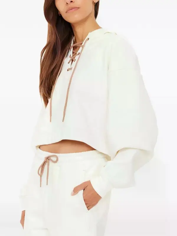The Upside Arkana Pria Lace-up Hoodie - Neutrals