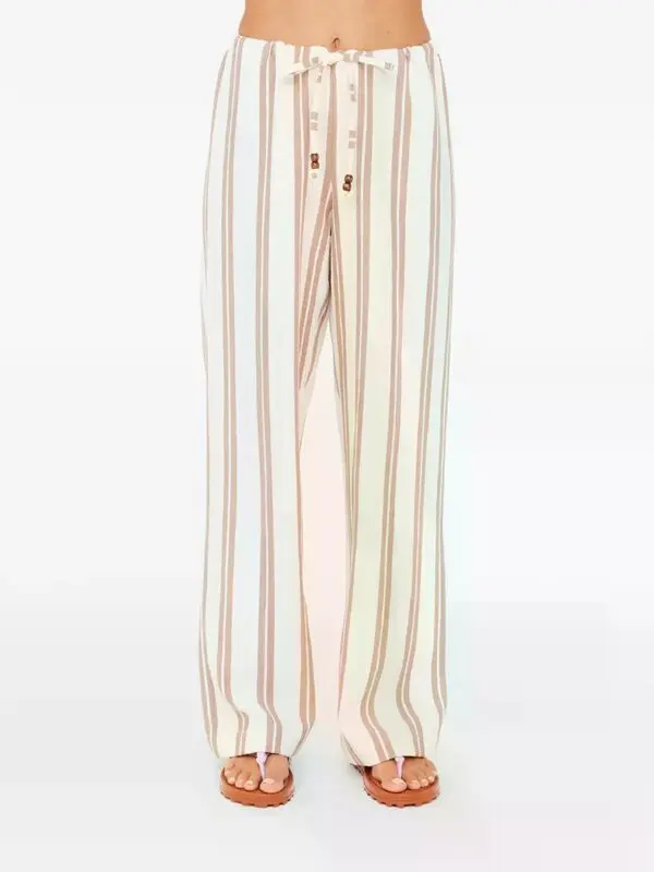 The Upside Baja Charli Striped Trousers - White