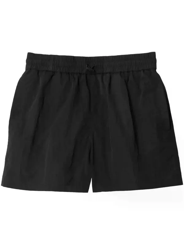 Burberry Logo Appliqué Shorts - Black