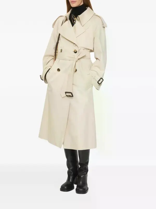 Burberry Long Gabardine Fitzrovia Trench Coat - Neutrals