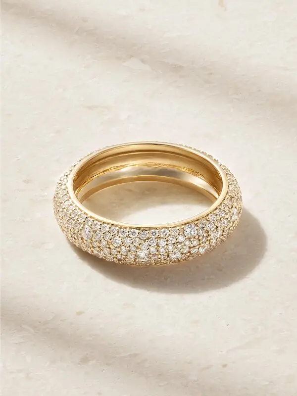 STONE AND STRAND 14-karat Diamond Pavé Band Ring