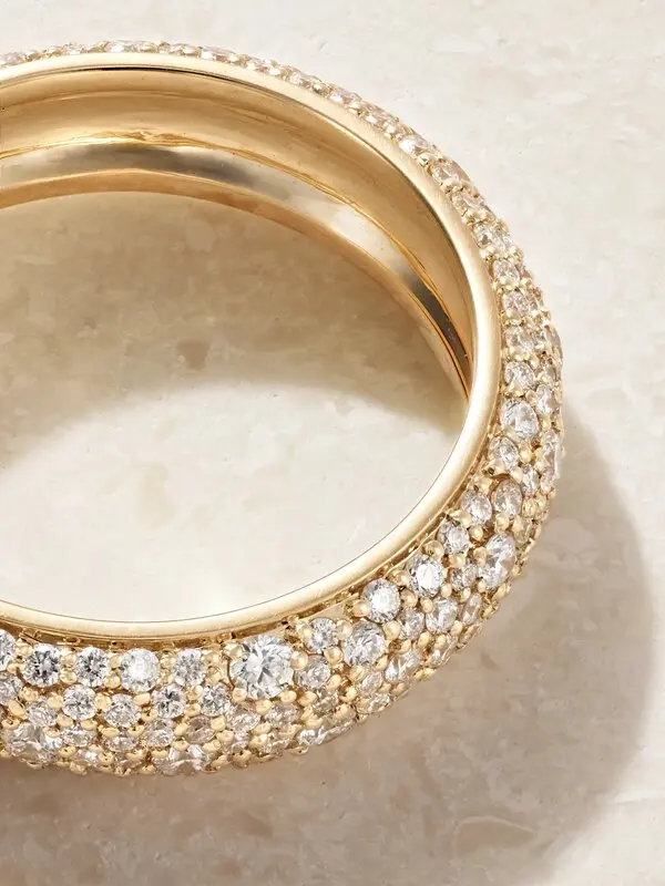 STONE AND STRAND 14-karat Diamond Pavé Band Ring