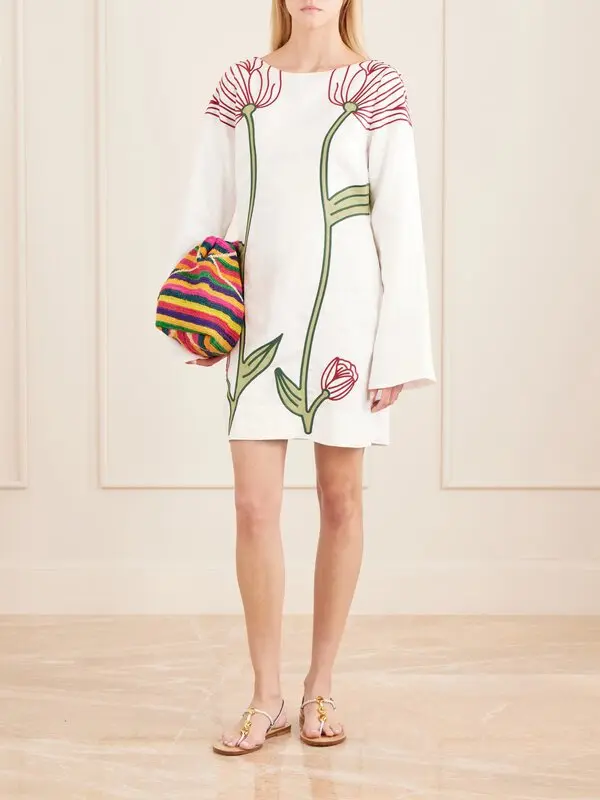 farm rio linen mini dress Farm Rio Nisa Linen Mini Dress