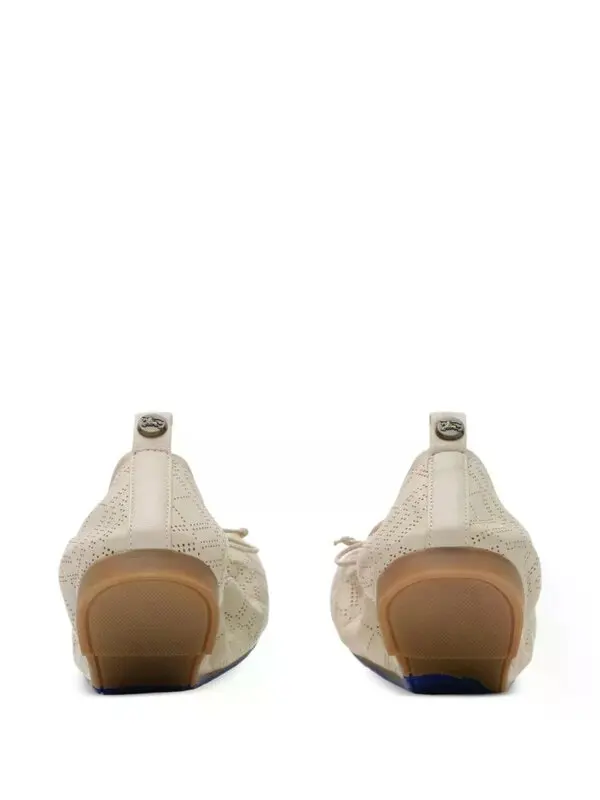 Burberry Check Leather Ballerinas